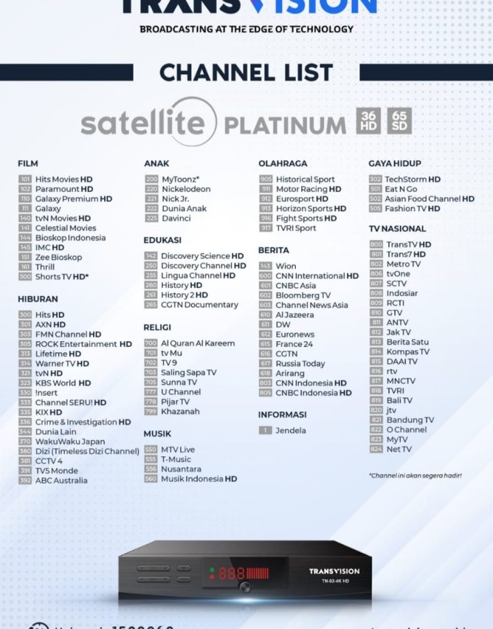 Set Top Box Transvision Satelite – Denpasar Electronic